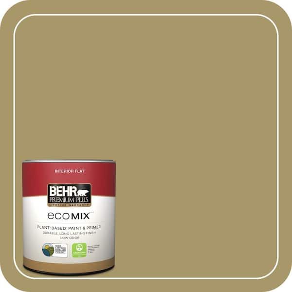 BEHR PREMIUM PLUS 1 qt. #PPU8-05 Eco Green Flat EcoMix Plant-Based ...