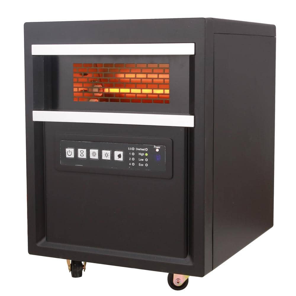 Comfort Glow 1500-Watt Black Electric Quartz Infrared Heater with ...