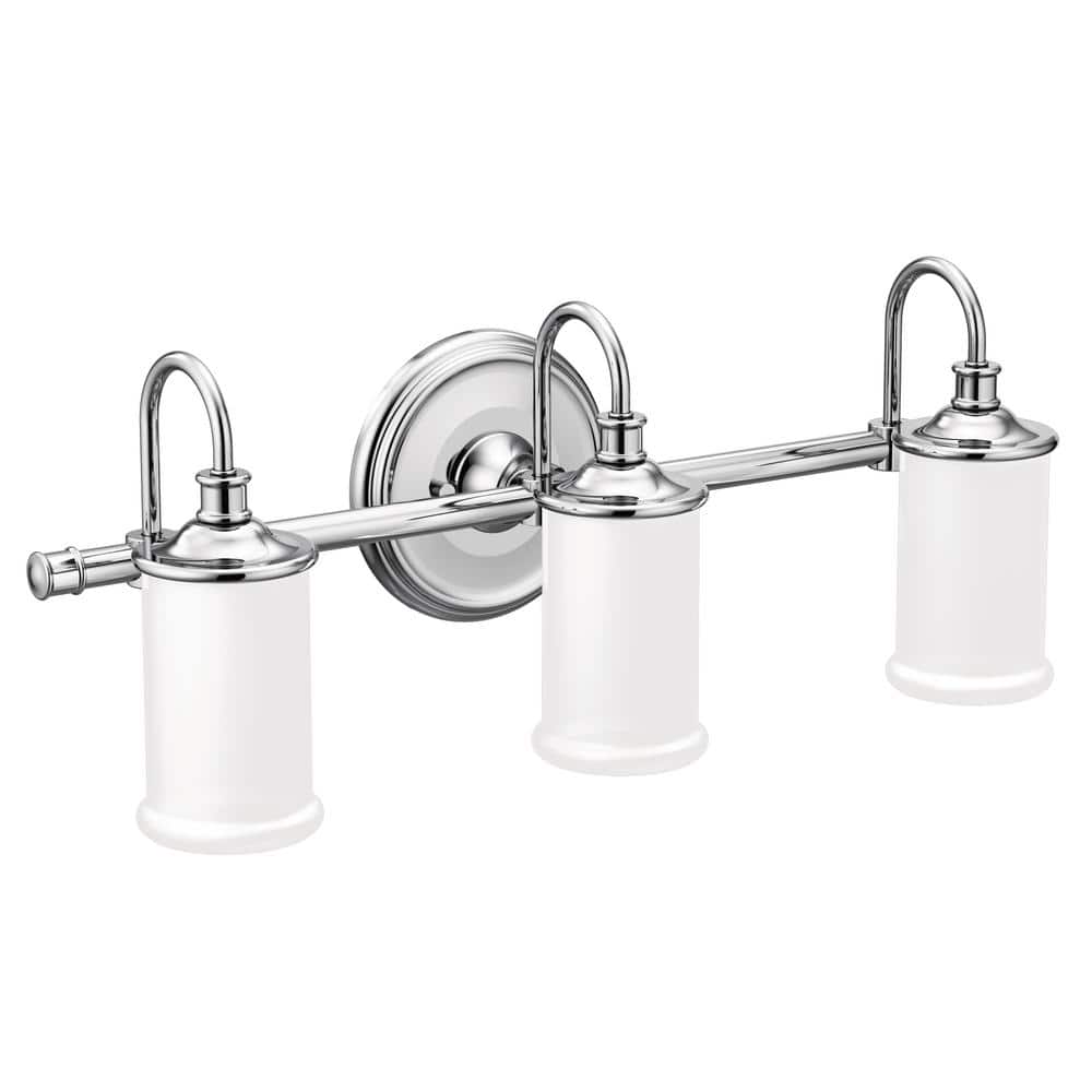 MOEN Belfield 3-Light Chrome Vanity Light YB6463CH - The Home Depot