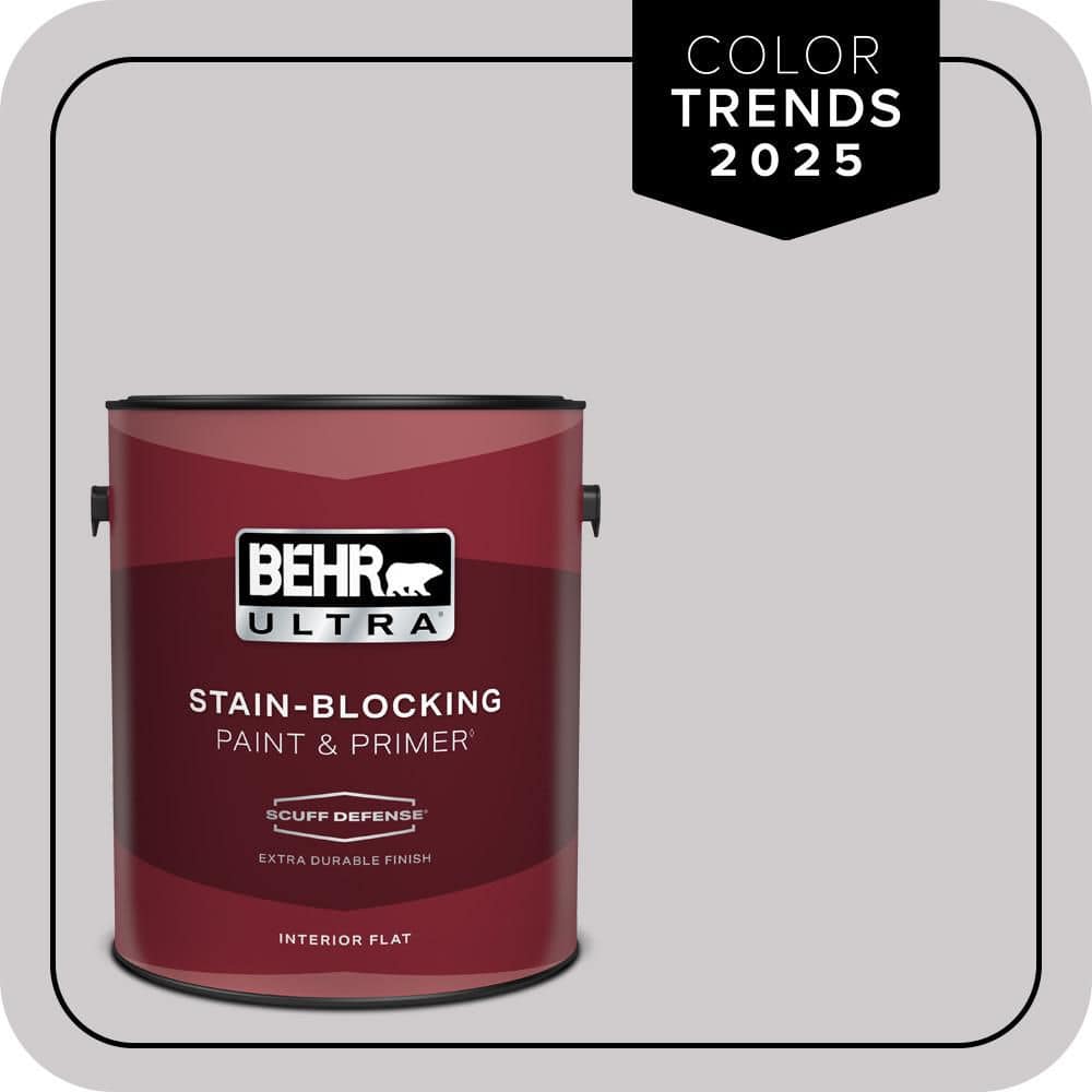 BEHR ULTRA 1 gal. #MQ3-28 Rock Crystal Extra Durable Flat Interior ...