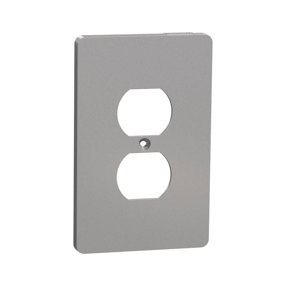 Square D X Series 1-Gang Midsize Plus Duplex Outlet Wall Plate Matte ...