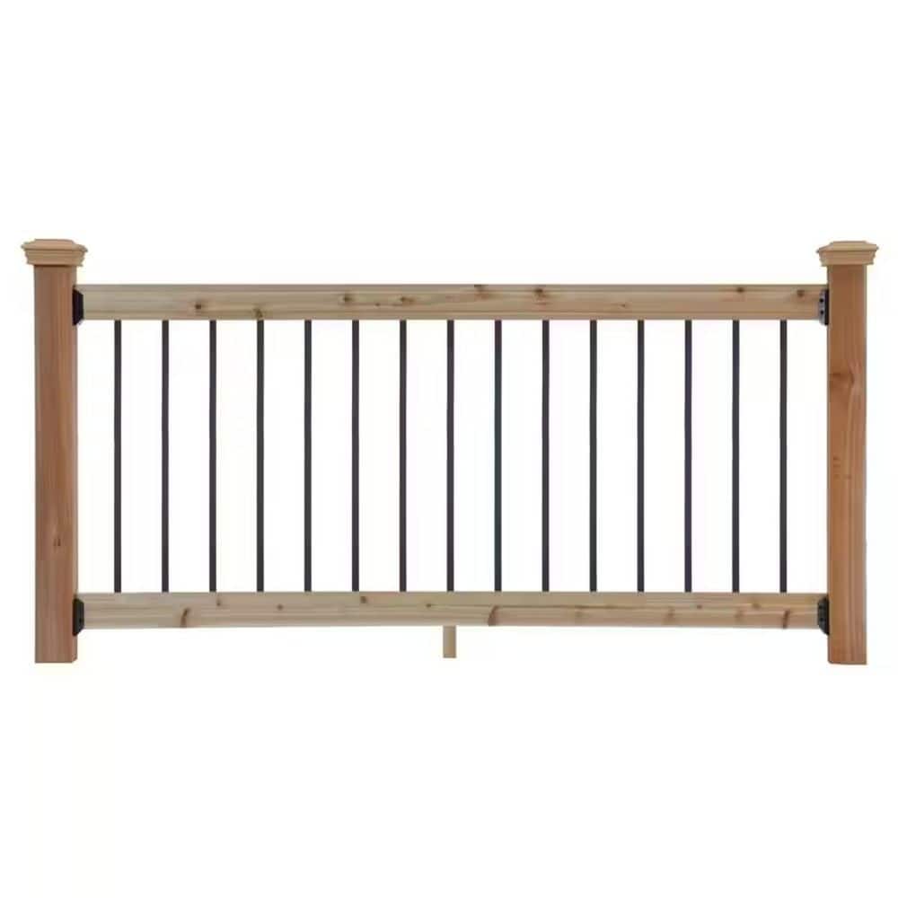ProWood 36 in. x 72 in. Western Red Cedar Wood Deck Horizontal Railing ...