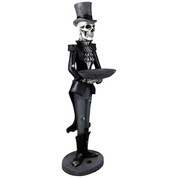 Northlight Skeleton Butler with Tray Standing Halloween Statue-4.5 ...