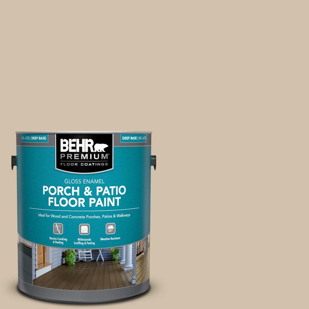 BEHR PREMIUM 1 gal. #PFC-27 Light Rattan Gloss Enamel Interior/Exterior ...