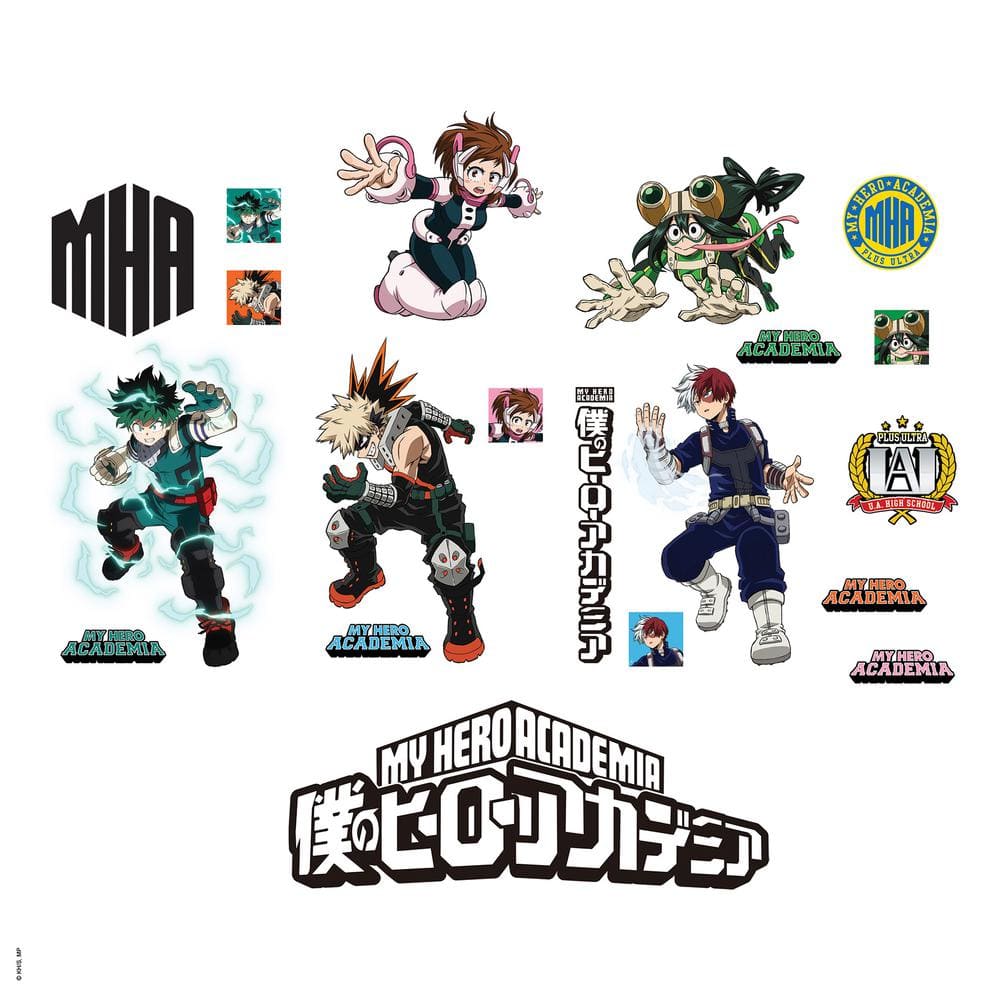 RoomMates Multicolor My Hero Academia Wall Decals RMK5510SCS - The Home ...