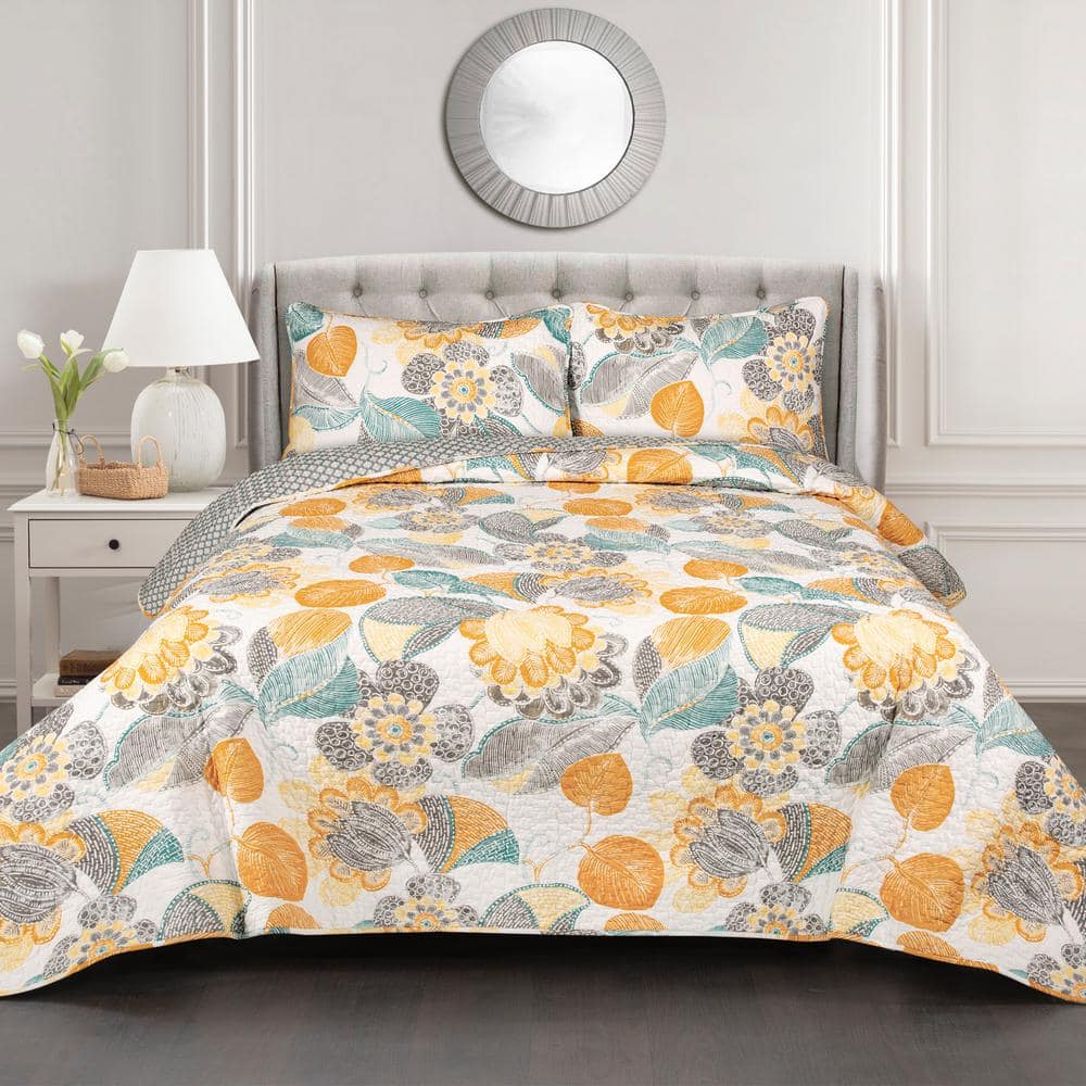 Yellow and gray coverlet store