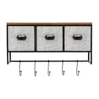 StyleWell 15 in. H x 22 in. W x 9 in. D Wood, Black and Galvanized ...