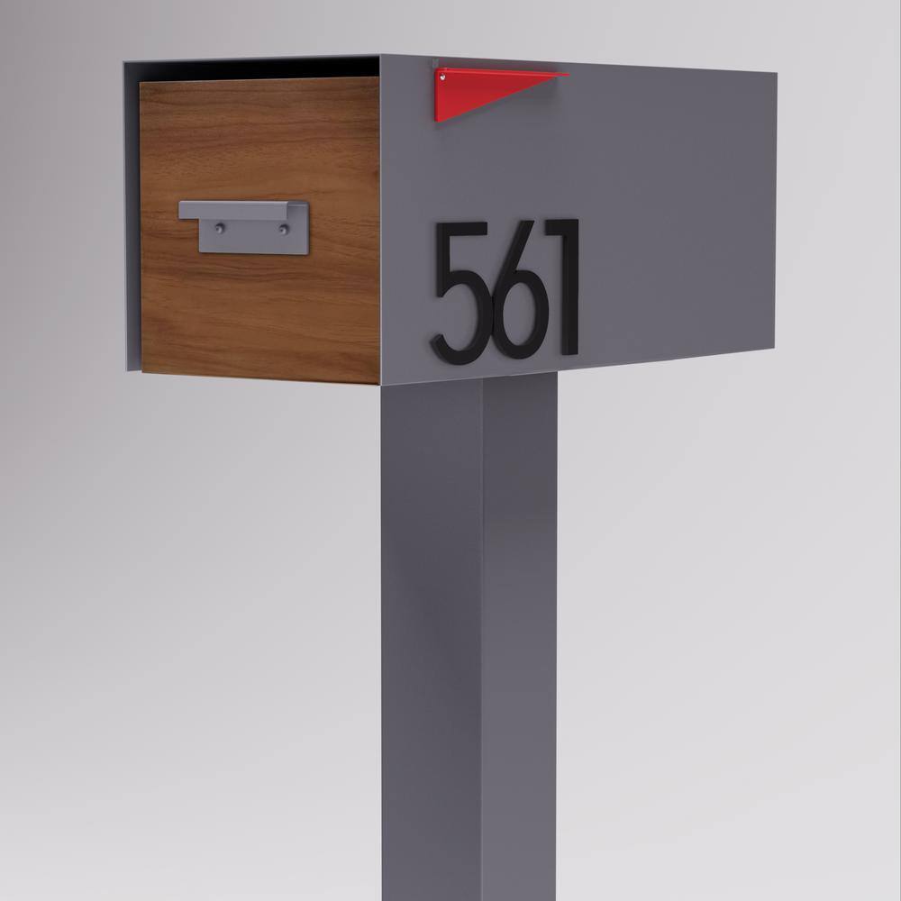 Reviews for Malone Post Mounted Mailbox with Sublimated Wood Door | Pg ...