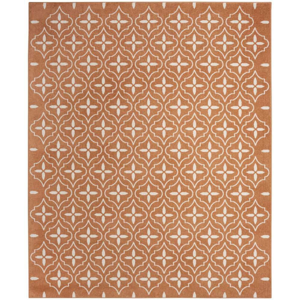 Nourison Essentials Copper 6 ft. x 9 ft. Moroccan Contemporary Area Rug ...