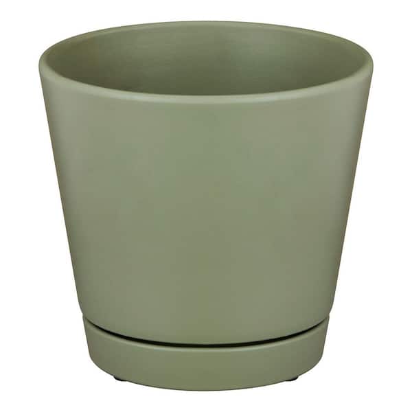 Vigoro Penelope Small Rosemary Stoneware Flair Planter with Drainage ...