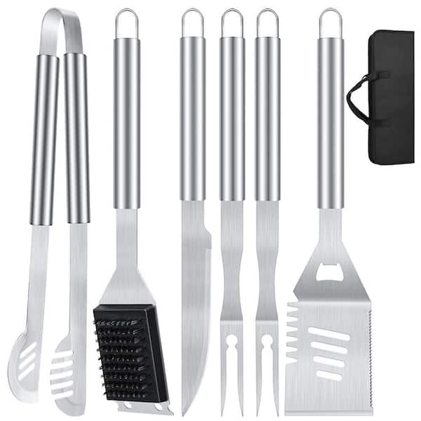 R.W.FLAME Stainless Steel Grill Tool Set (6-Pieces) WYHD-GTS0161 - The ...