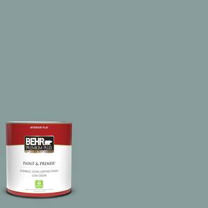 BEHR PREMIUM PLUS 8 oz. #PPU12-04 Agave Satin Enamel Interior/Exterior ...