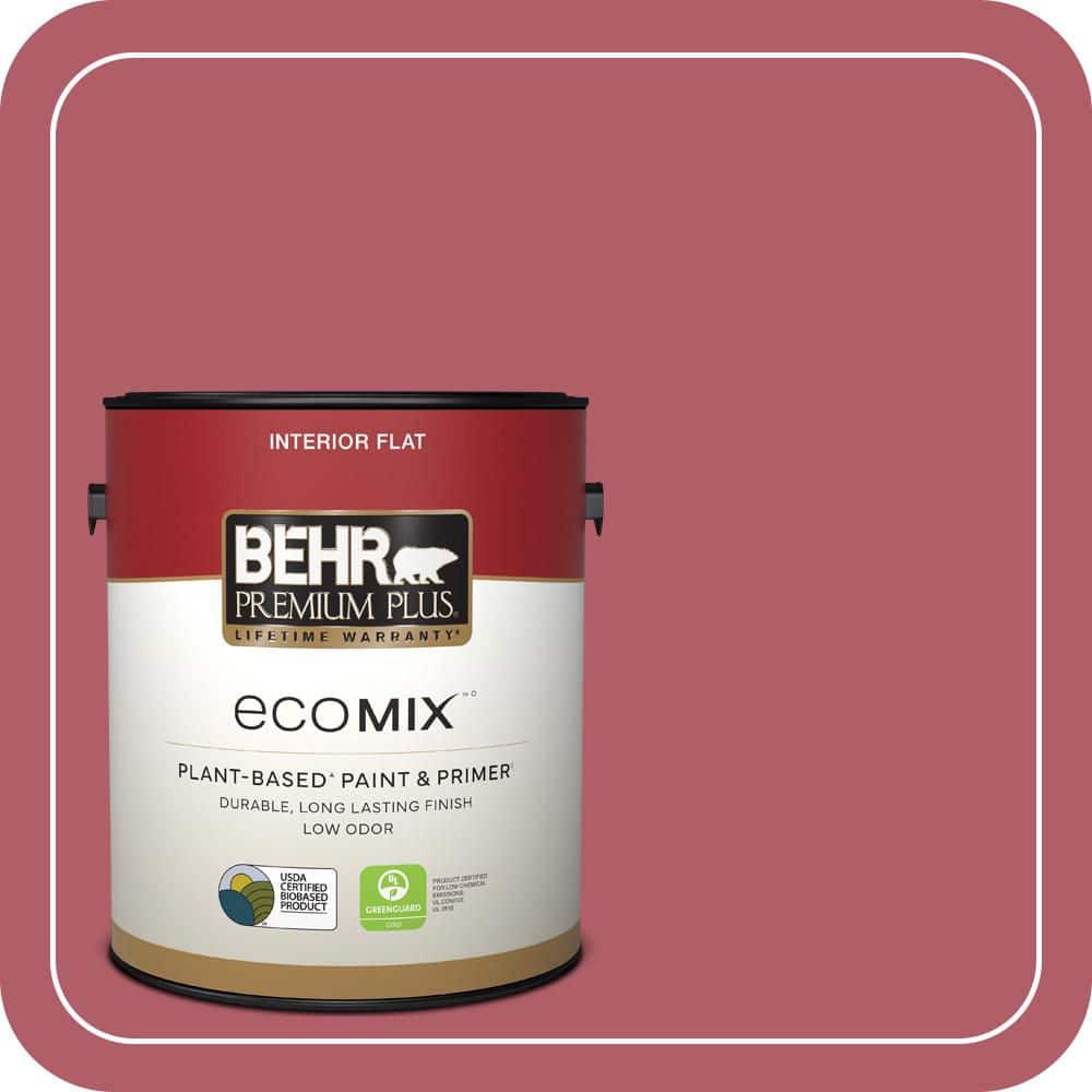BEHR PREMIUM PLUS 1 gal. #130D-5 Rhubarb Flat EcoMix Plant-Based ...