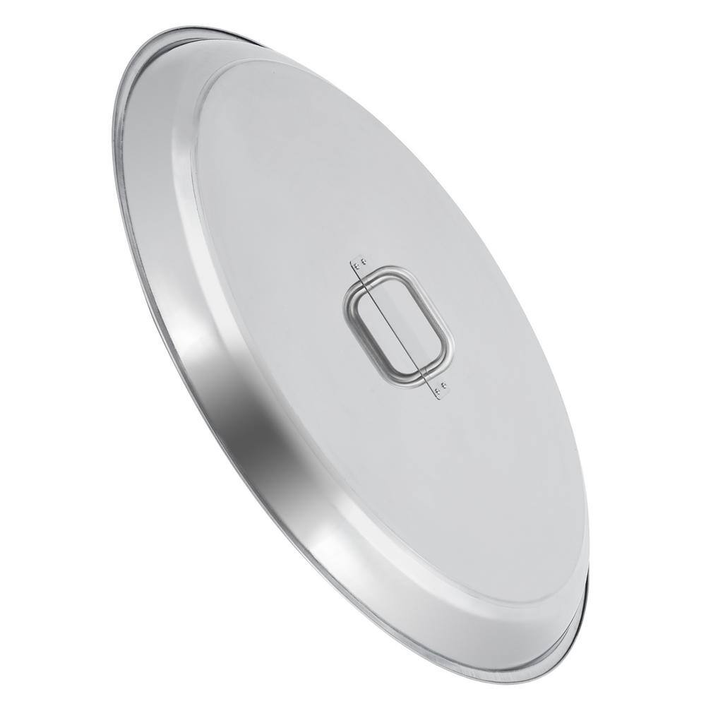Garvee 34 in. Outdoor Round Stainless Steel Fire Pit Lid Cover with ...