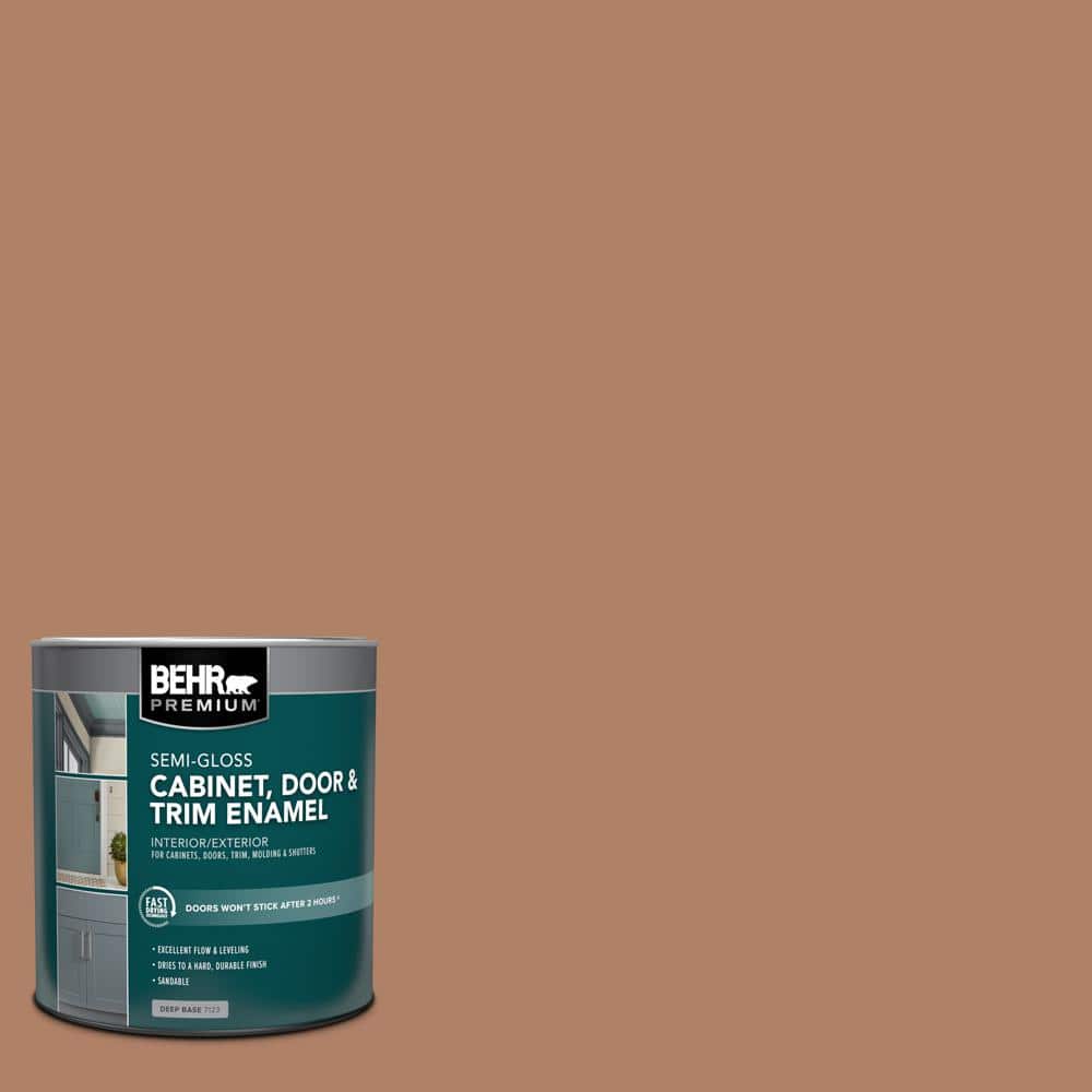 BEHR PREMIUM 1 qt. #S210-5 Cider Spice Semi-Gloss Enamel Interior ...