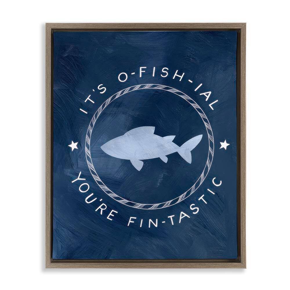 Stupell Industries Officially Fantastic Fish Pun by Caverly Smith Brown ...