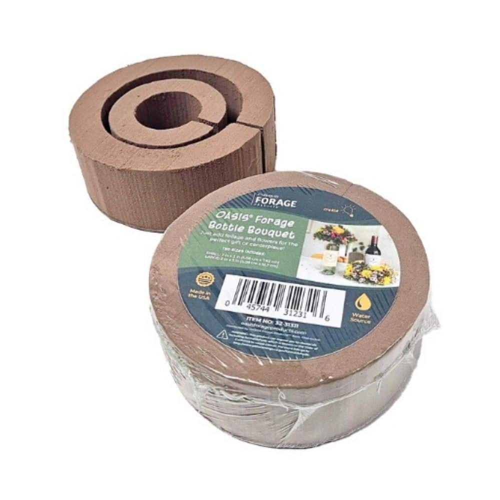Oasis Forage Floral Foam Bottle Bouquet, 2 Piece, Small and Large 11 ...