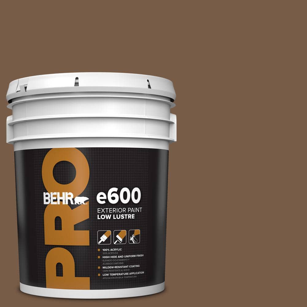 BEHR PRO 5 gal. #N250-7 Mission Brown Low Luster Exterior Paint PR62305 ...