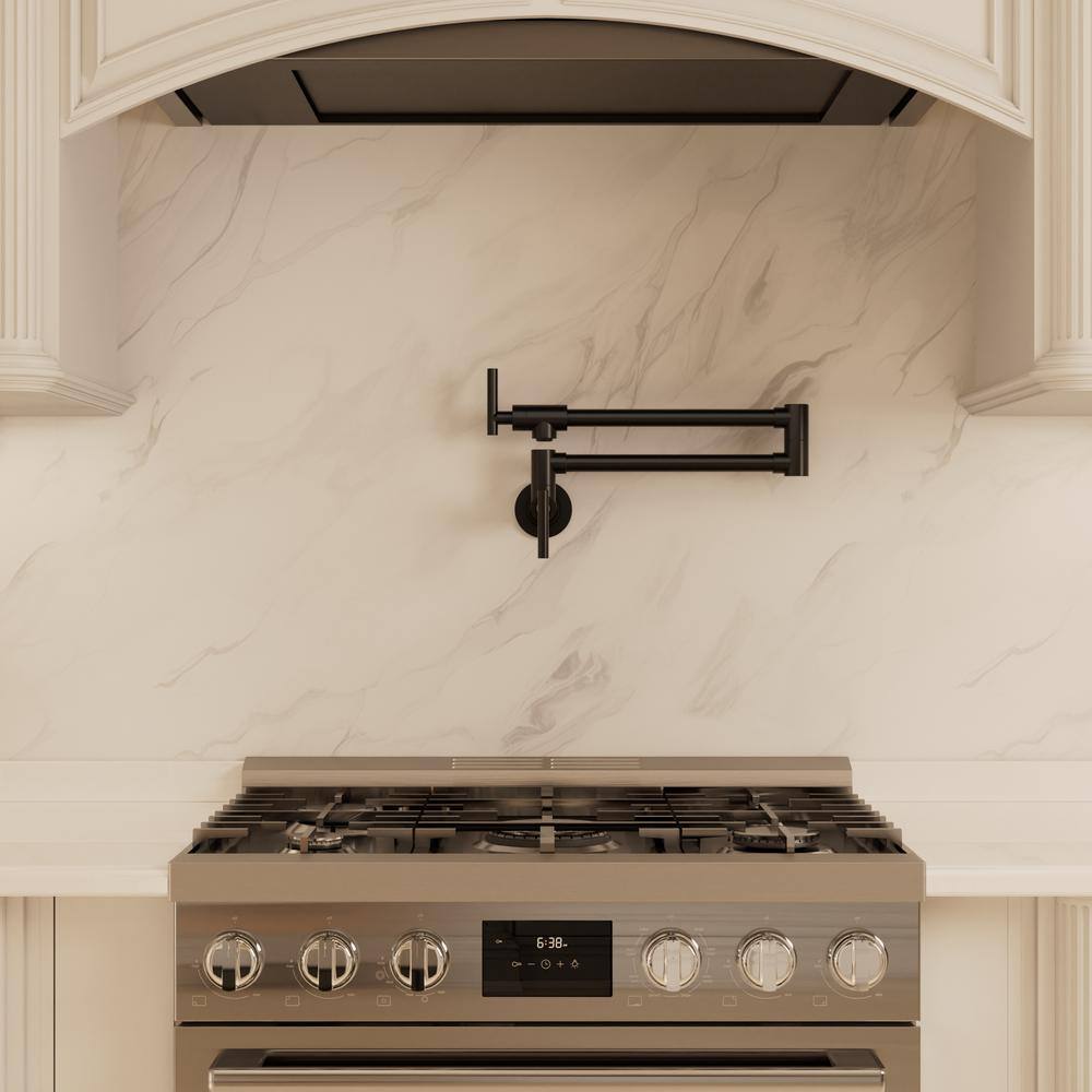 Reviews for CRANACH Wall Mounted Pot Filler with Double Handles in ...