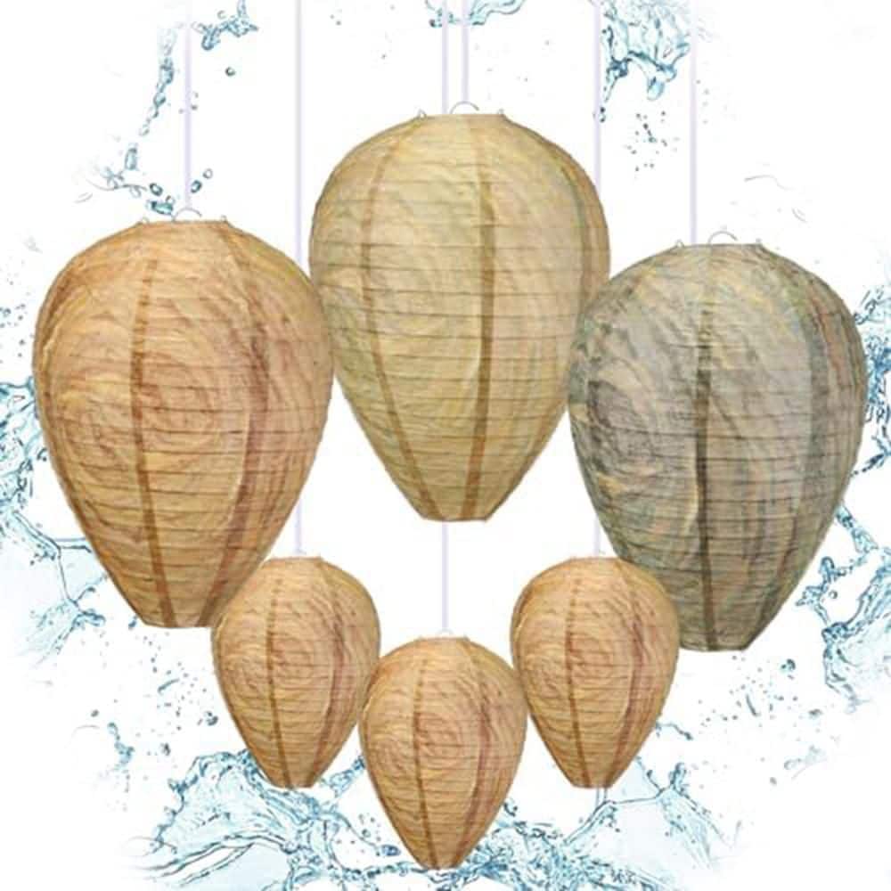 .N/A Outdoor Wasp Deterrent Hanging Fake Nest Trap with Waterproof ...