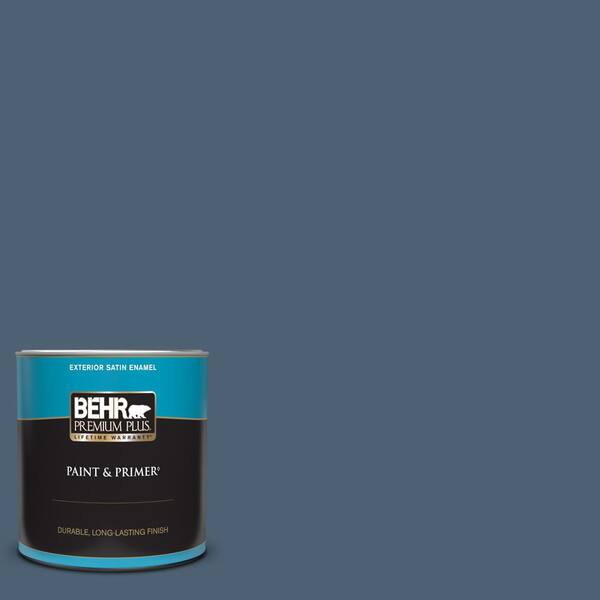 BEHR PREMIUM PLUS 1 qt. #PPU14-19 English Channel Satin Enamel Exterior ... BEHR PREMIUM PLUS 1 qt. #PPU14-19 English Channel Satin Enamel Exterior ...