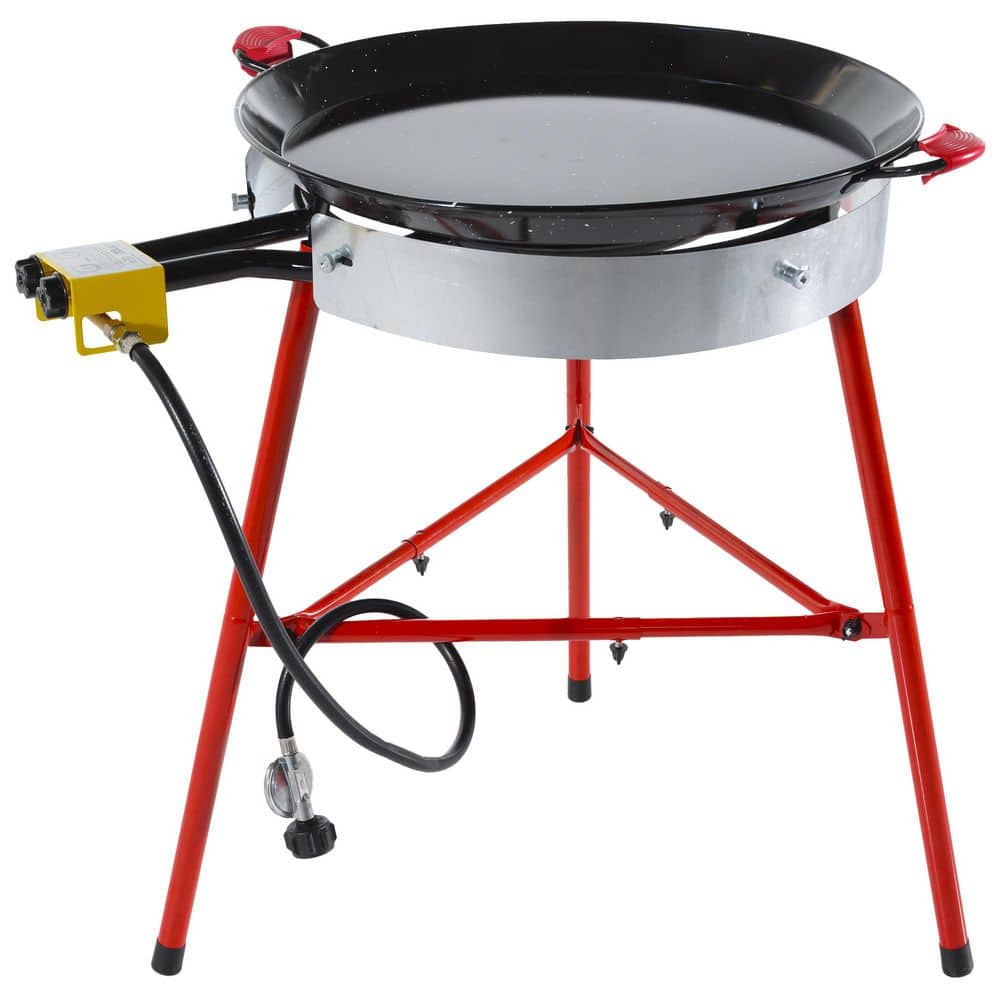 Ringg Chef Series Pro Kit with Paella Pan, Dual Gas Burners and Stand ...