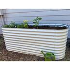 vego garden 32 in. Extra-Tall 6-In-1 Modular Pearl White Metal Raised ...