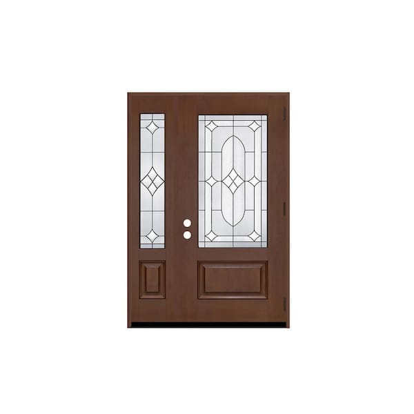 Steves & Sons Regency 53 in. x 80 in. 3/4L Axis Glass RHOS Chestnut ...