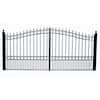 ALEKO London Style 12 ft. x 6 ft. Black Steel Dual Swing Driveway Fence ...