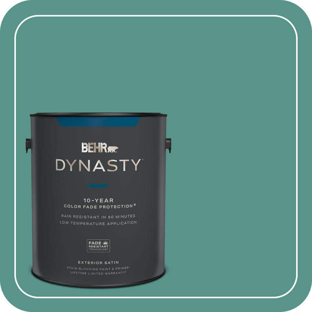 BEHR DYNASTY 1 gal. #490D-6 Thermal Spring Satin Enamel Exterior Stain ...
