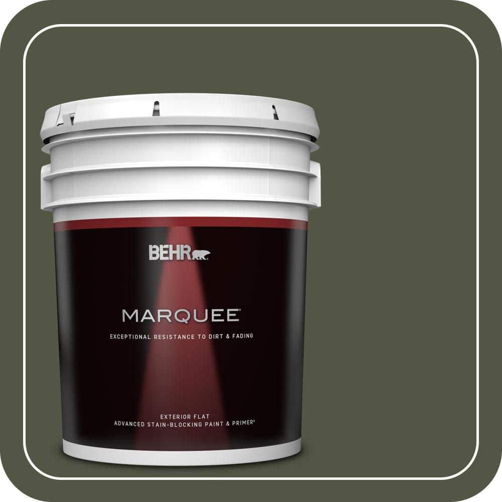 BEHR MARQUEE 5 gal. #ECC-37-3 Freshwater Marsh Flat Exterior Paint ...