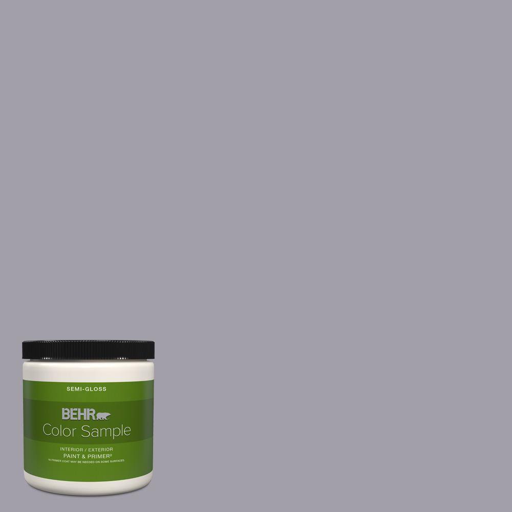 BEHR PREMIUM PLUS 8 oz. #N550-4 Ashberry Semi-Gloss Interior/Exterior ...