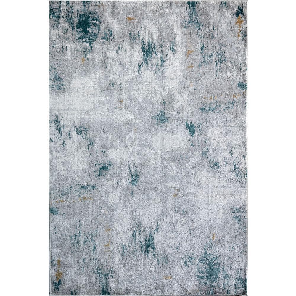 Rugs America Samina Silver Cloud Gray 2 ft. X 8 ft. Area Rug RA31050 ...