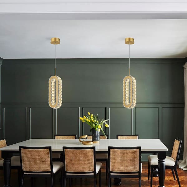 ZHLWIN Home Lighting 24-Watt 1-Pack Plating Gold Mini Oval Pendant ...