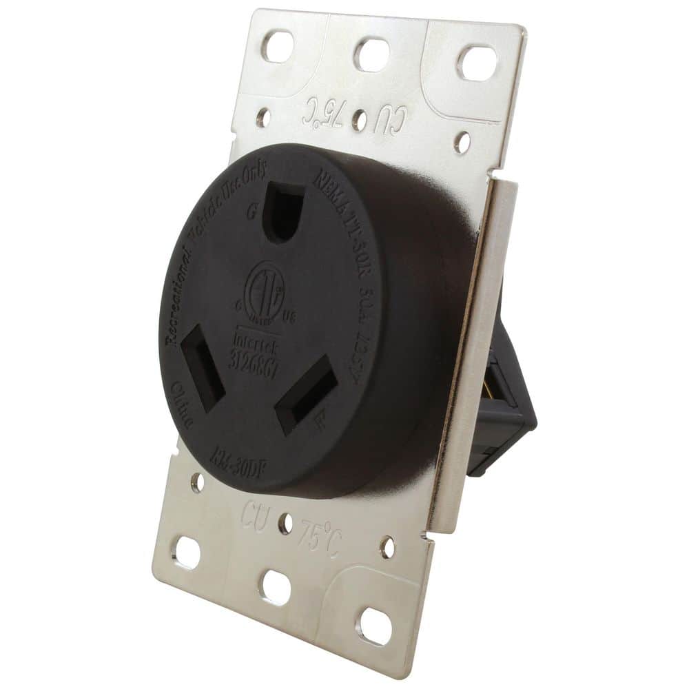 AC WORKS 30A 125V TT-30R Outlet ETL Listed ASOUTT30R-G - The Home Depot