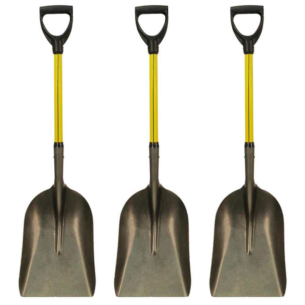 Nupla 27 in. Classic Fiberglass Eastern Scoop Shovel with Heavy-Duty ...