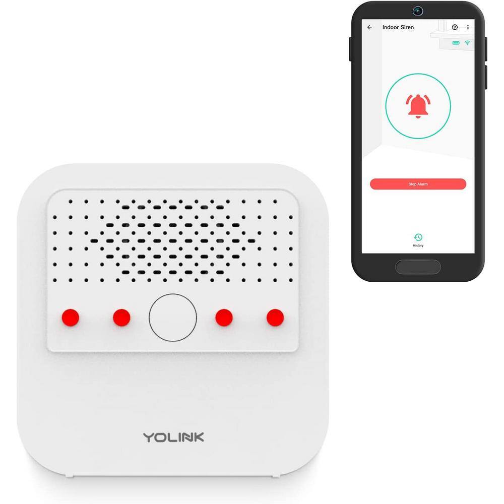YoLink Smart Siren Alarm, Loud 110 dB, Wireless Alarm for Home Security ...