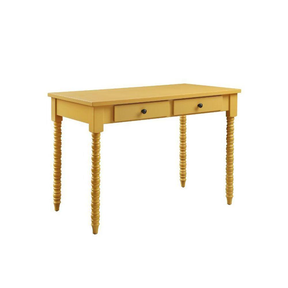 42 in. Yellow Rectangular Writing Desk with 2 Drawers SW-YE-06 - The ...