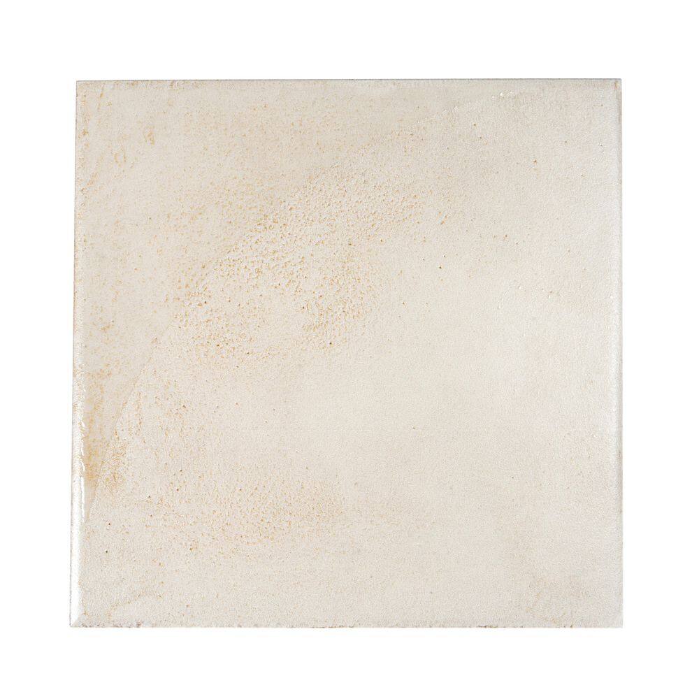 Apollo Tile Cadence 8 in. x 8 in. Matte, Glossy Warm Ivory Porcelain ...