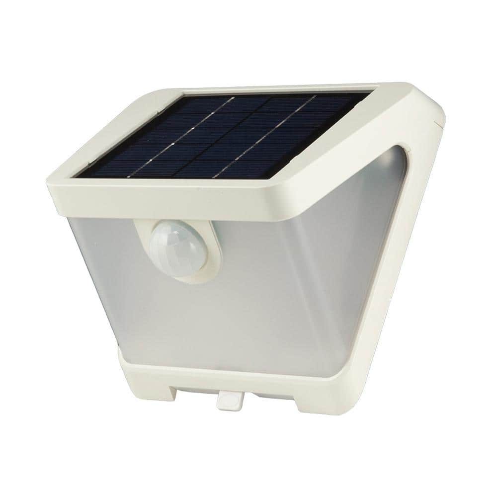 HALO SWL 30-Watt, White, Motion Activated, Outdoor Integrated LED Solar ...