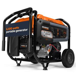 Generac GP 6500-Watt Recoil Start Gas-Powered Portable Generator, 49-ST ...