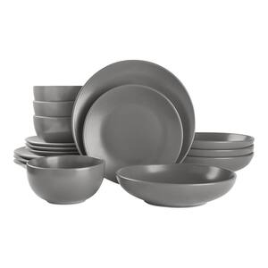 StyleWell 16-Piece Stoneware Beaded Edge Dinnerware Set in Seabreeze ...