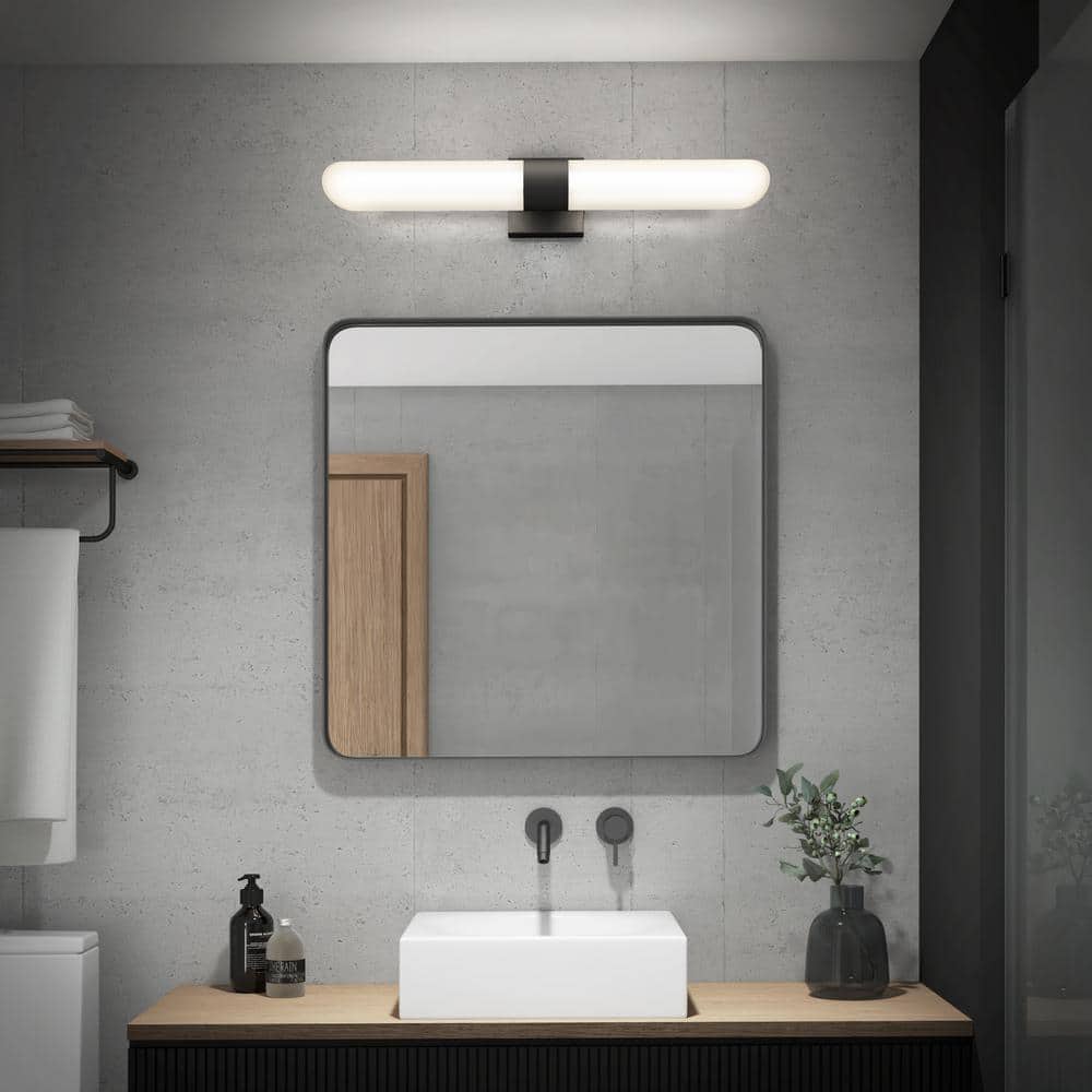 Artika Wilton 27 in 1-Light Black LED Integrated Vanity Light Bar VAN ...