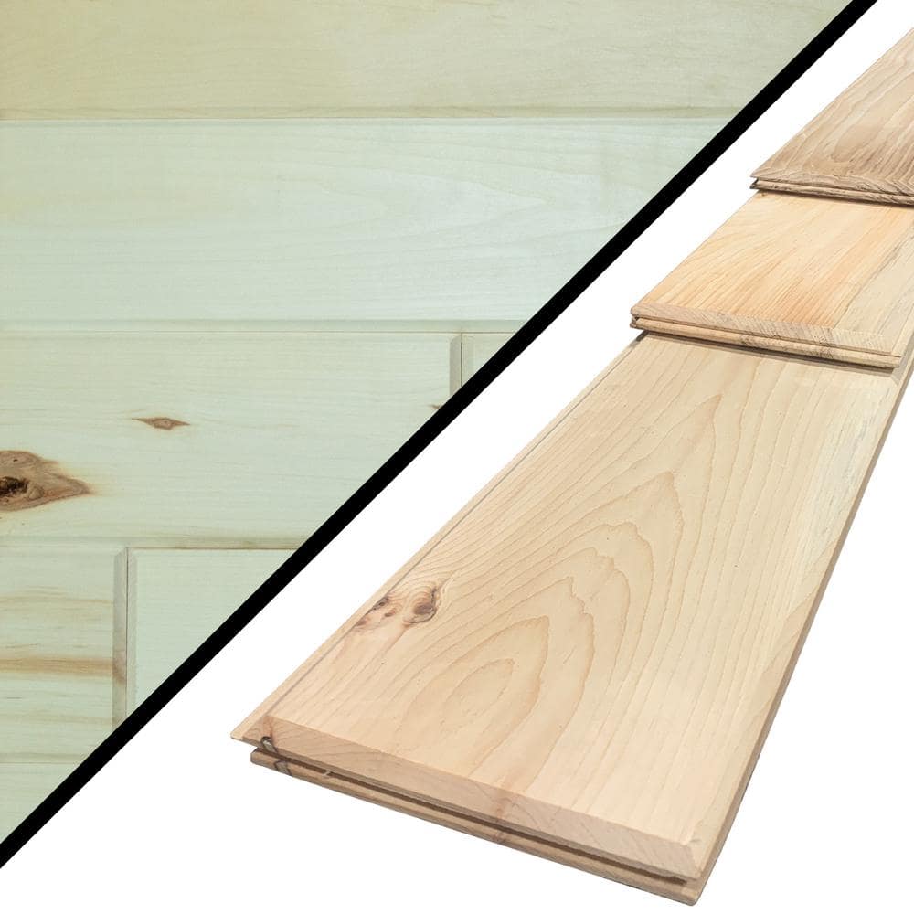 WILSON 1 in. x 6 in. Aspen End-Matched Tongue and Groove V-Groove and ...
