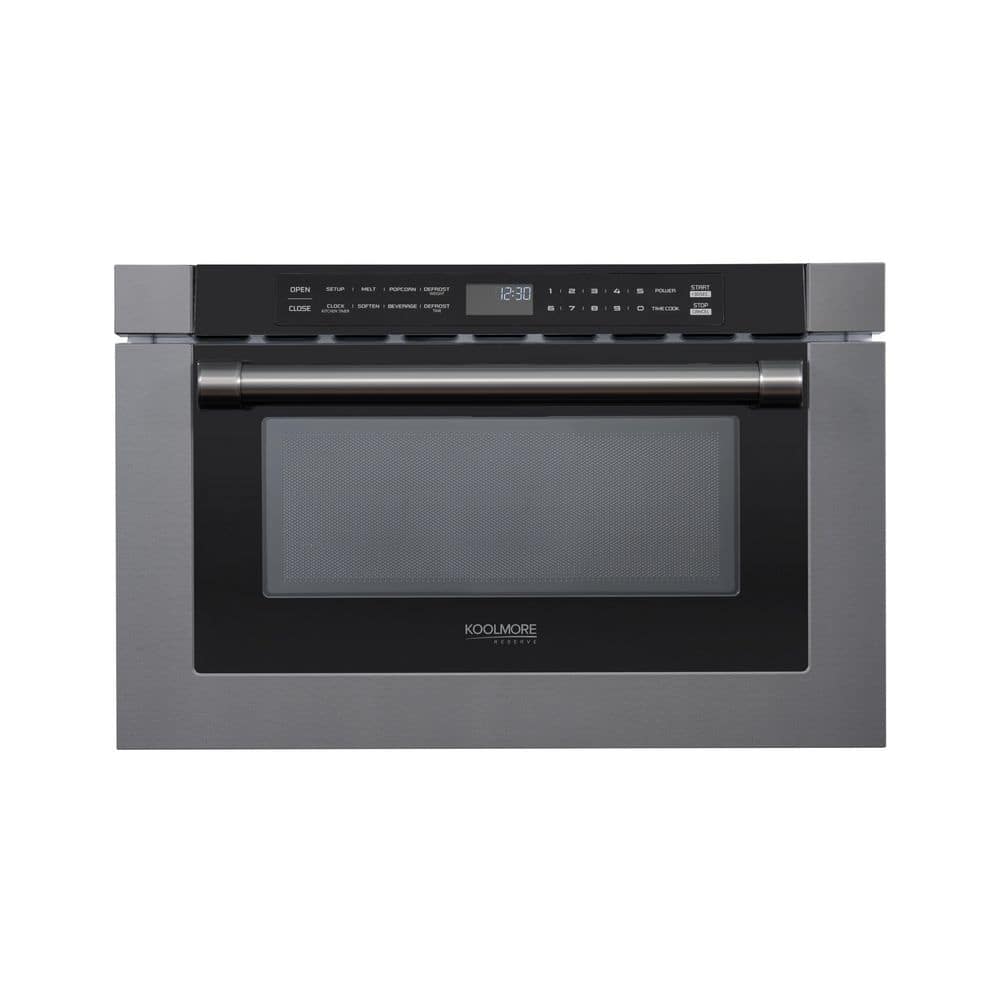 Koolmore 24 in. Black Stainless Steel Microwave Drawer, 1.2 cu. ft ...
