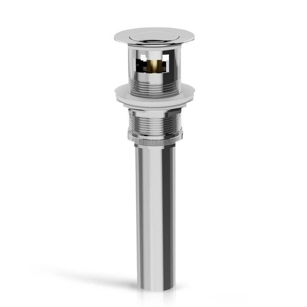 EVERSTEIN Push Button Bathroom Sink Drain with Overflow Easy Install in ...