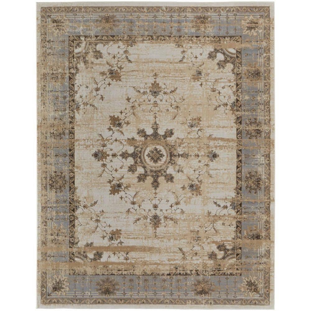 HomeRoots 4 ft. x 6 ft. Tan, Brown Solid Color Area Rug 2000515492 ...