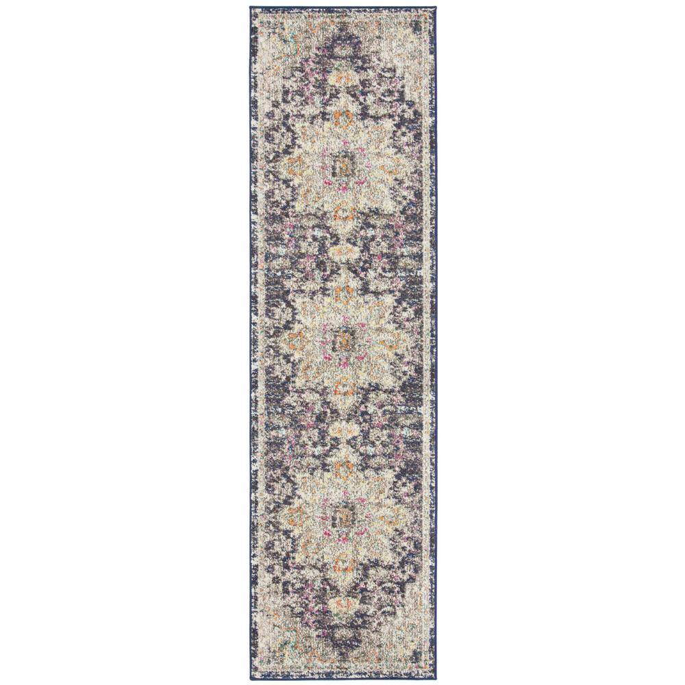 SAFAVIEH Madison Black/Gold 2 ft. x 14 ft. Runner Rug MAD473Z-214 - The ...