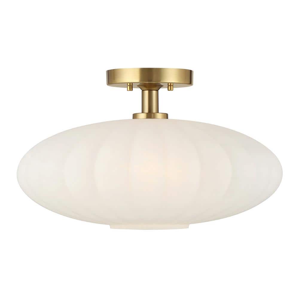 TUXEDO PARK LIGHTING 18 in. W x 11 in. H 1-Light Natural Brass ...