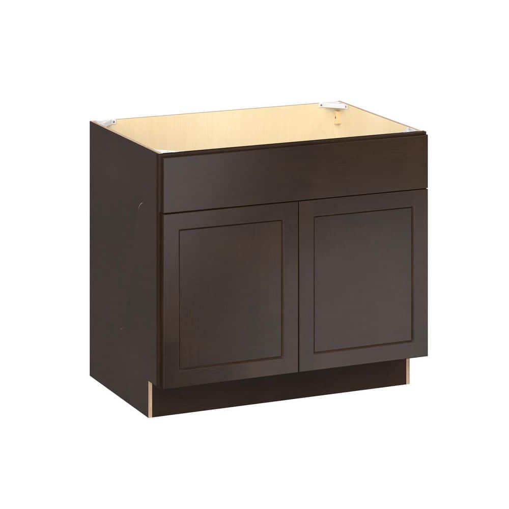 J COLLECTION Emerson Cocoa ADA Removable front Sink Base Ready to ...
